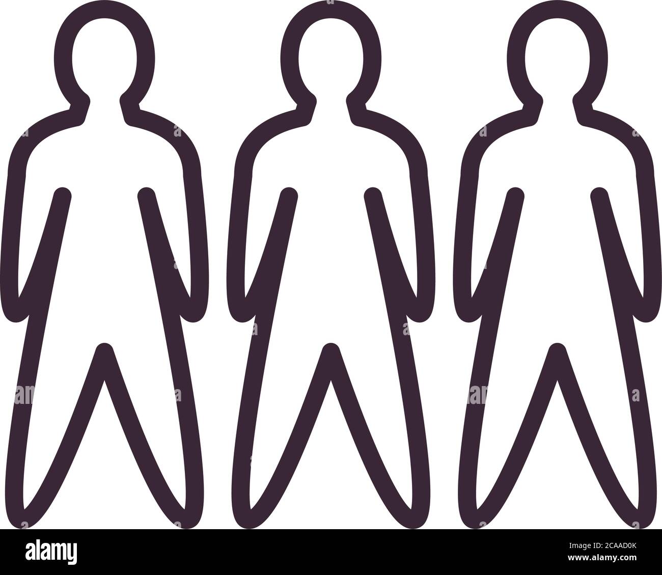 Avatars line style icon design of Person profile social communication ...