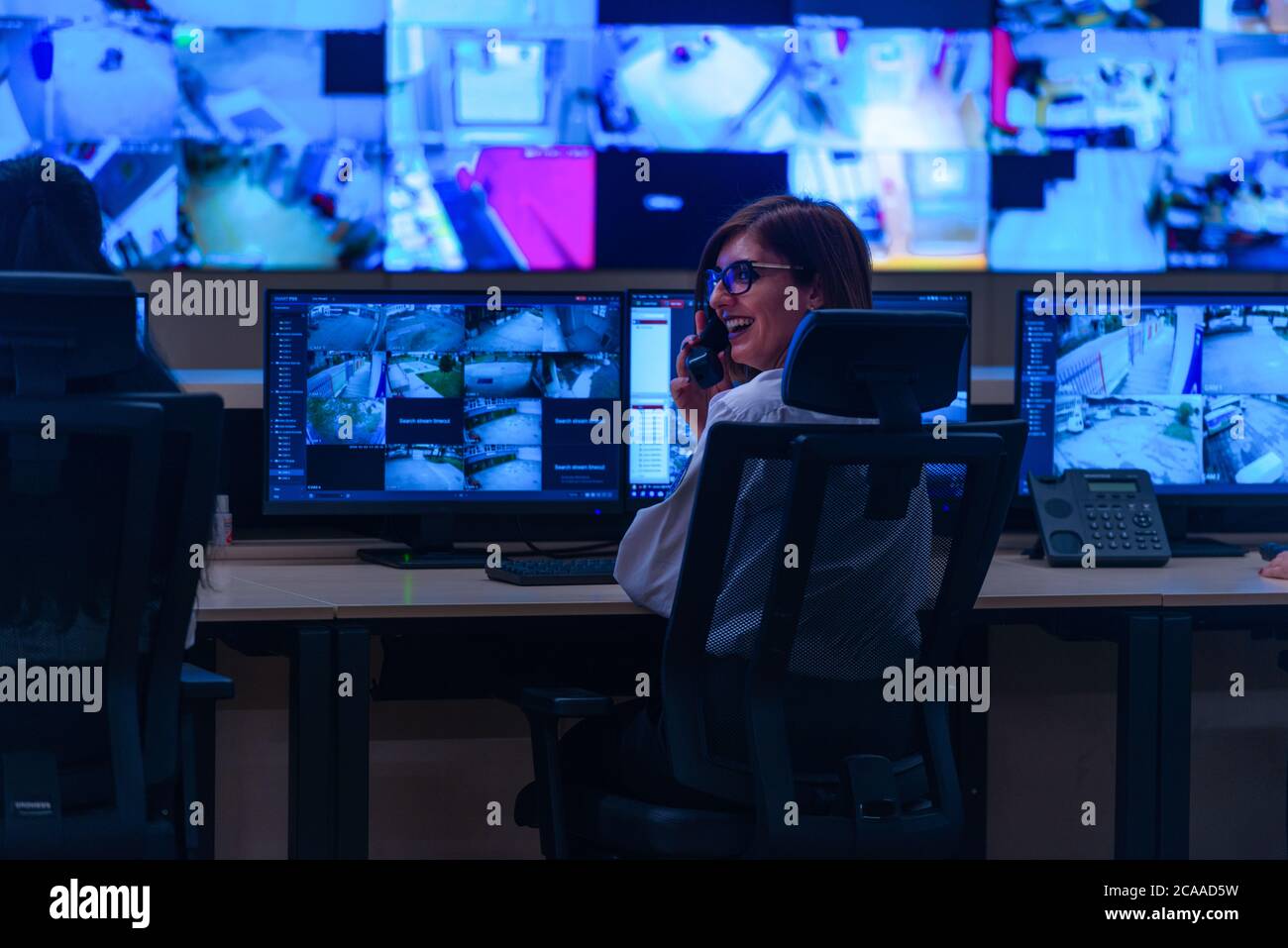 Team working on the System Control Room, Technical Operator Works at ...