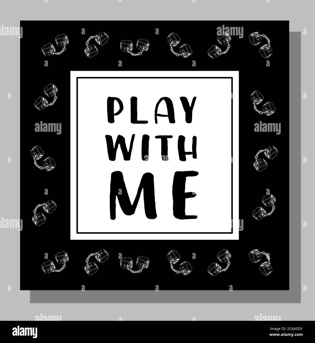 Vector poster. Play with me. Square postcard Stock Vector Image & Art ...