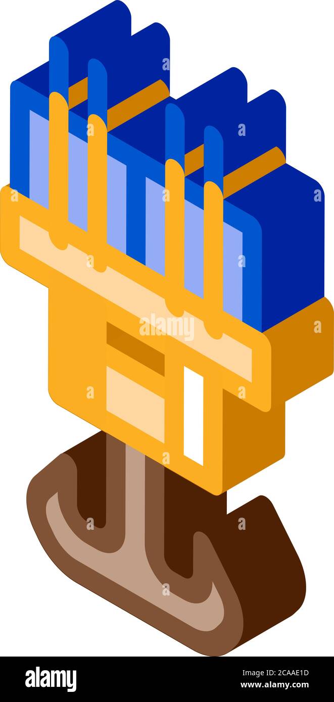 steel hook isometric icon vector illustration Stock Vector Image & Art ...