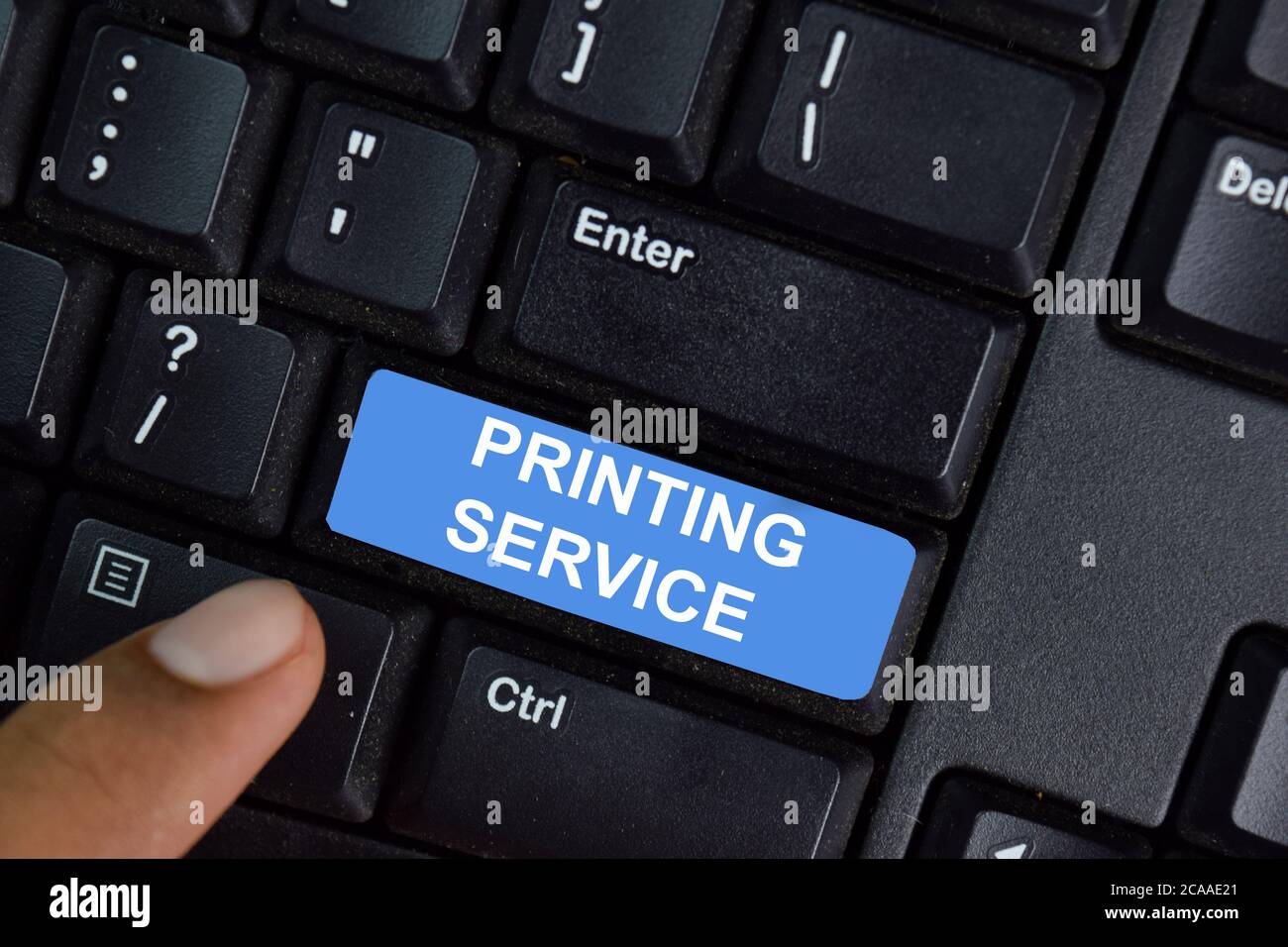 Printing Service write on keyboard isolated on laptop background Stock ...