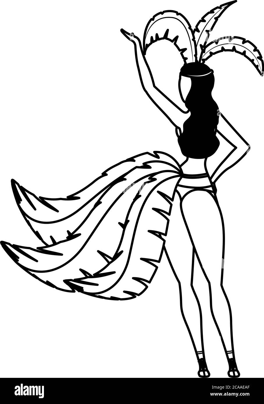 garota brazilian dancer character icon vector illustration design Stock ...