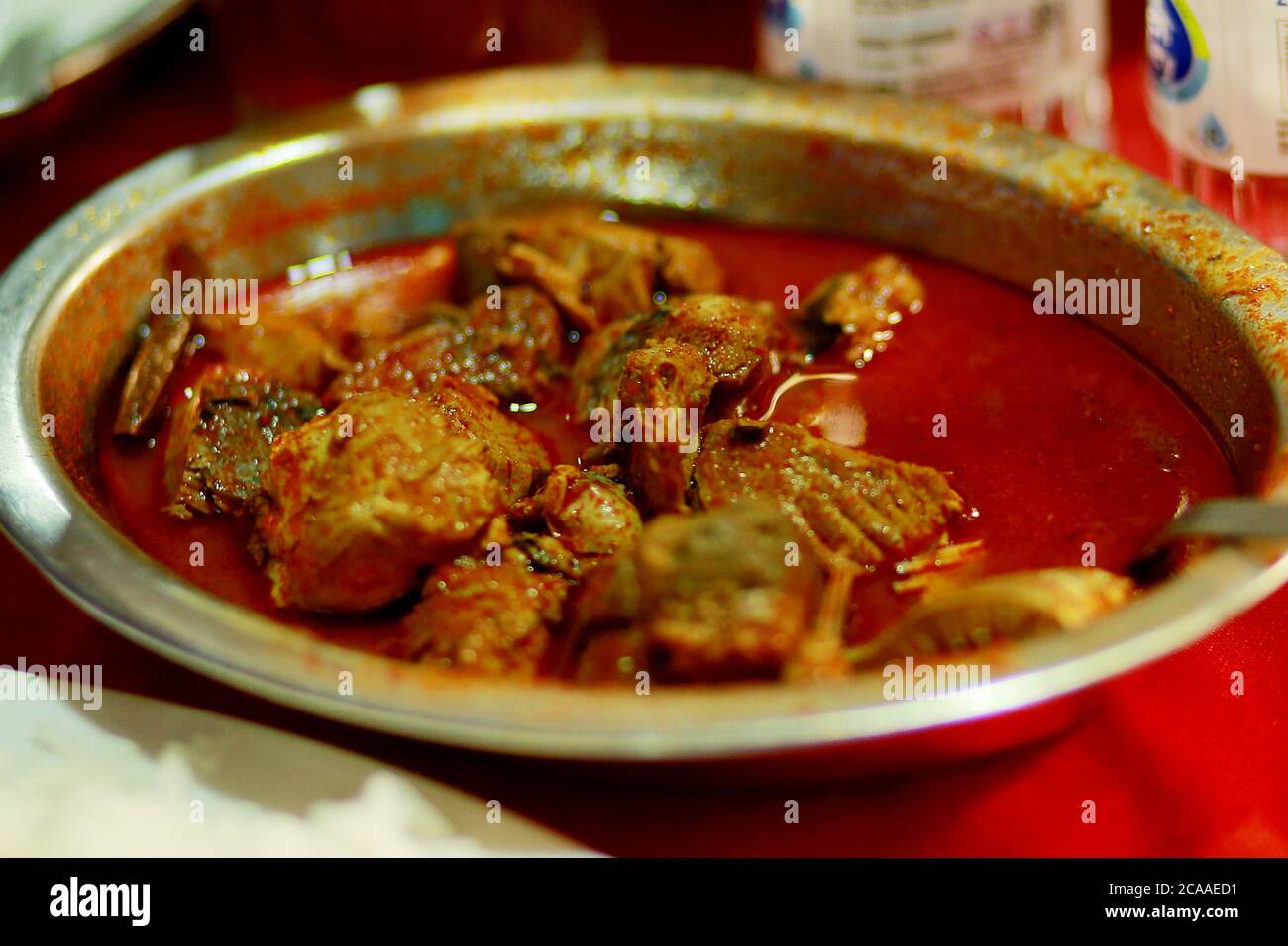 Spicy and Tasty Indian Fish curry Recipe Stock Photo - Alamy