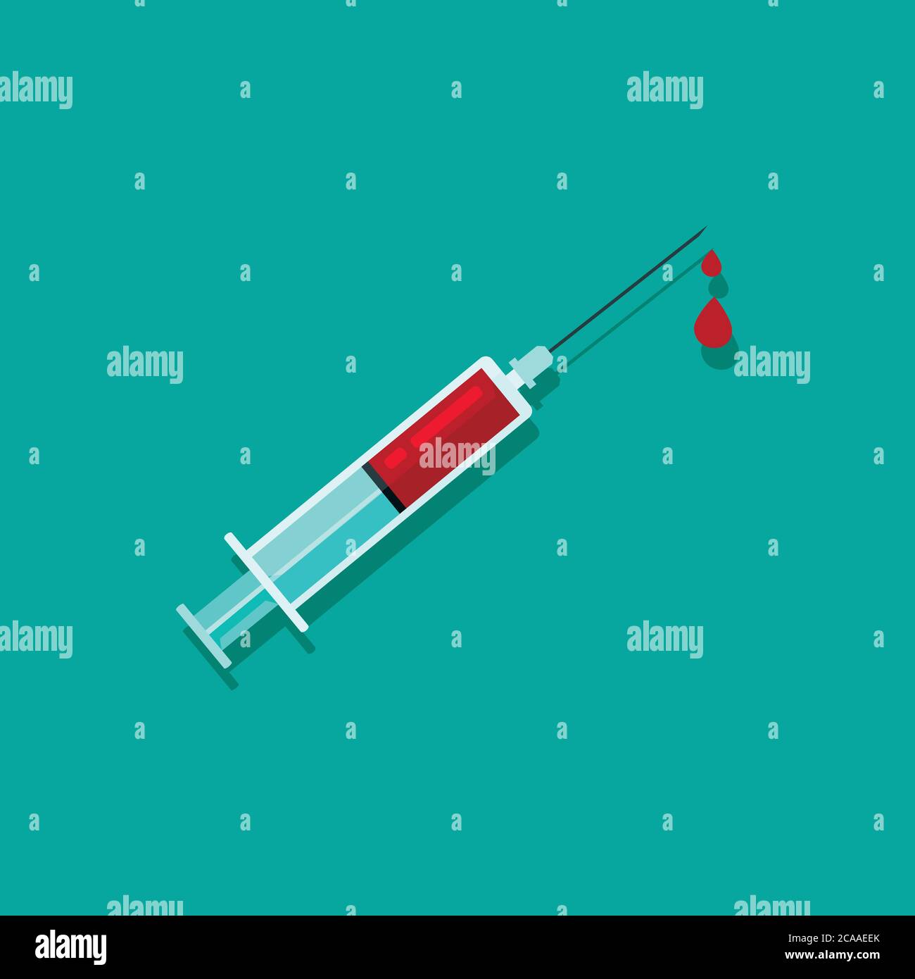 Syringe Icon isolated Vector. Vector syringe icon. Medicine injector ...