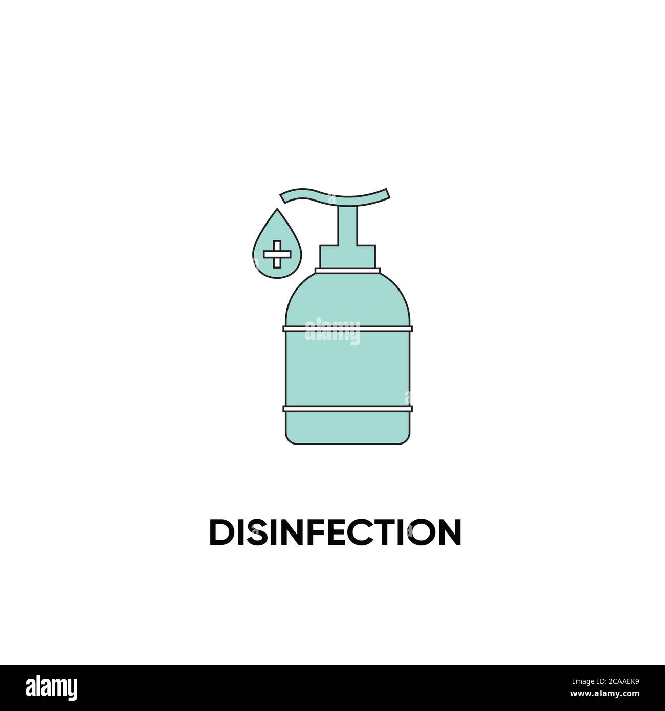 Personal hygiene, healthcare. Disinfection, Antibacterial icon. Virus ...