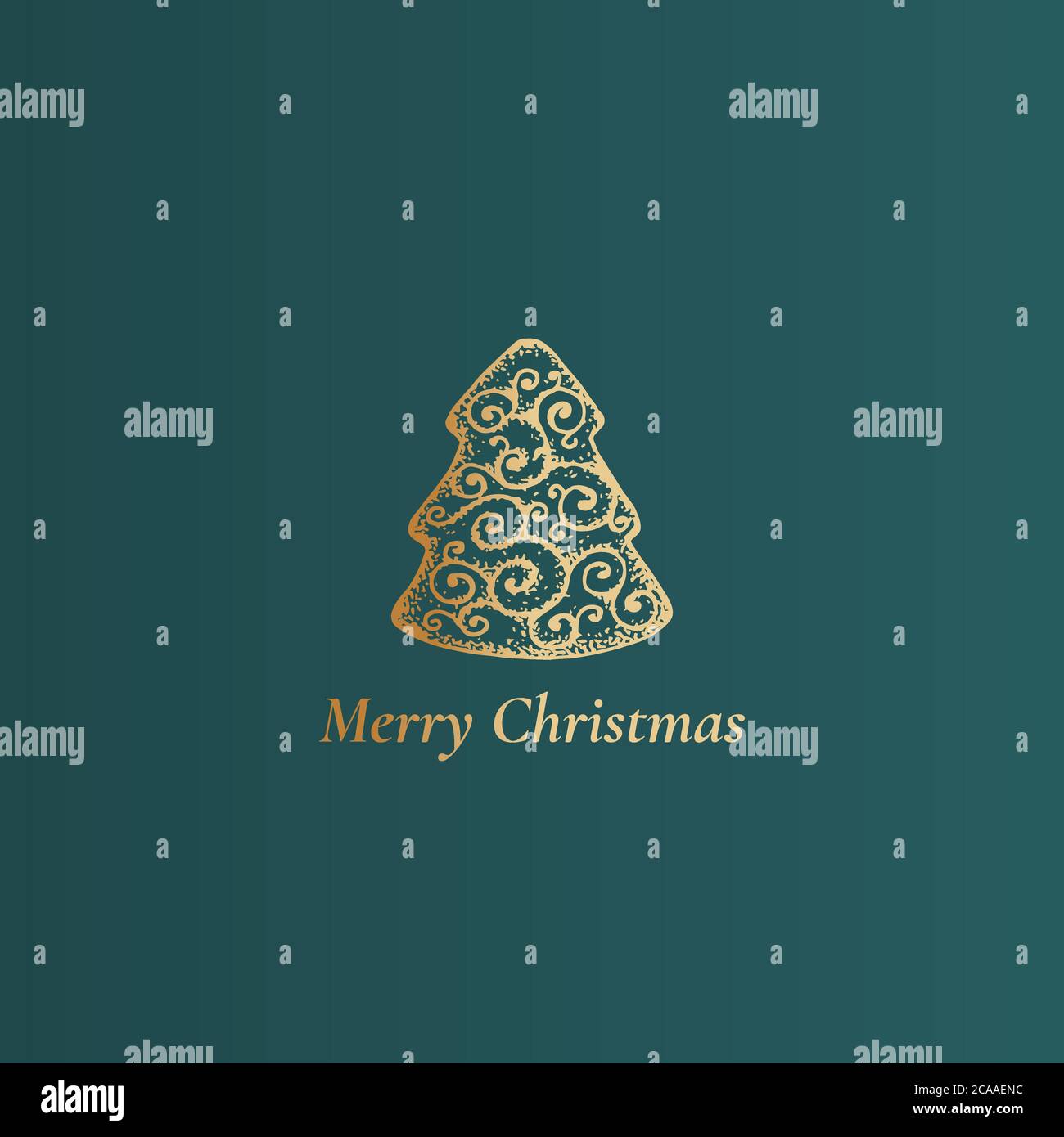 Merry Christmas Abstract Vector Classy Label, Sign or Card Template ...