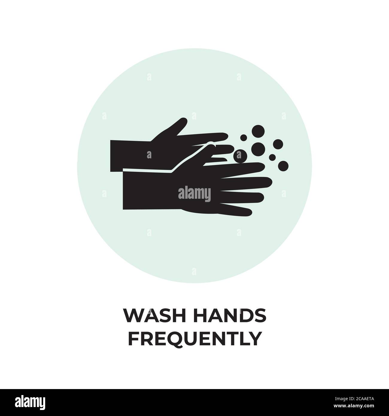 Wash Your Hands Sign Notice Self-Adhesive poster. Personal hygiene ...