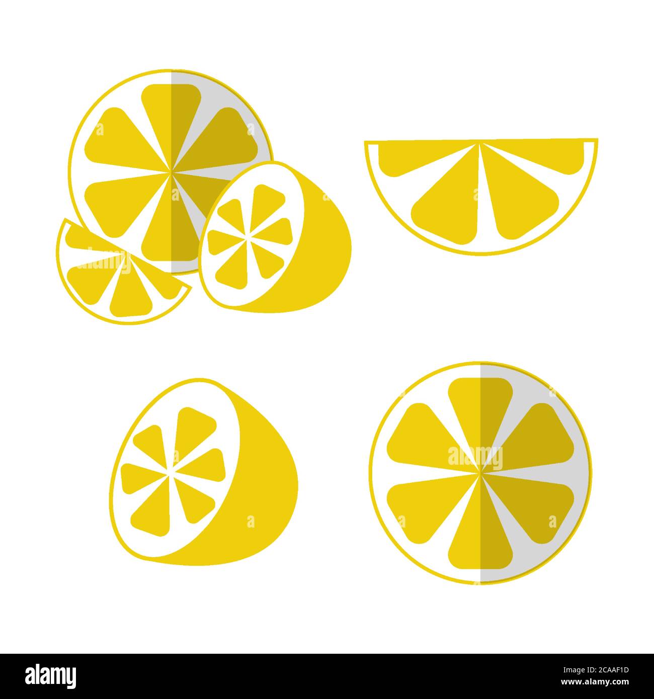 Whole and halved lemons Stock Vector Images - Alamy