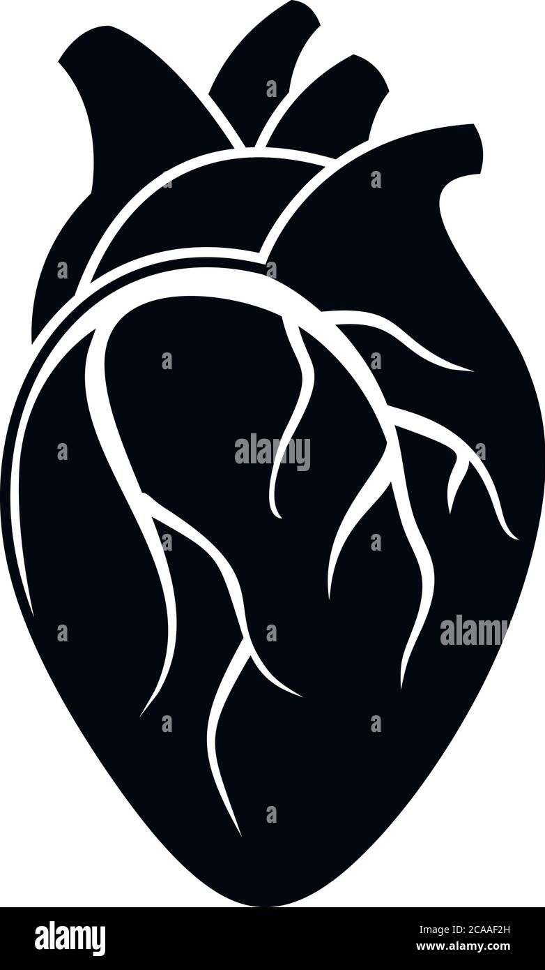 Medical human heart icon. Simple illustration of medical human heart ...