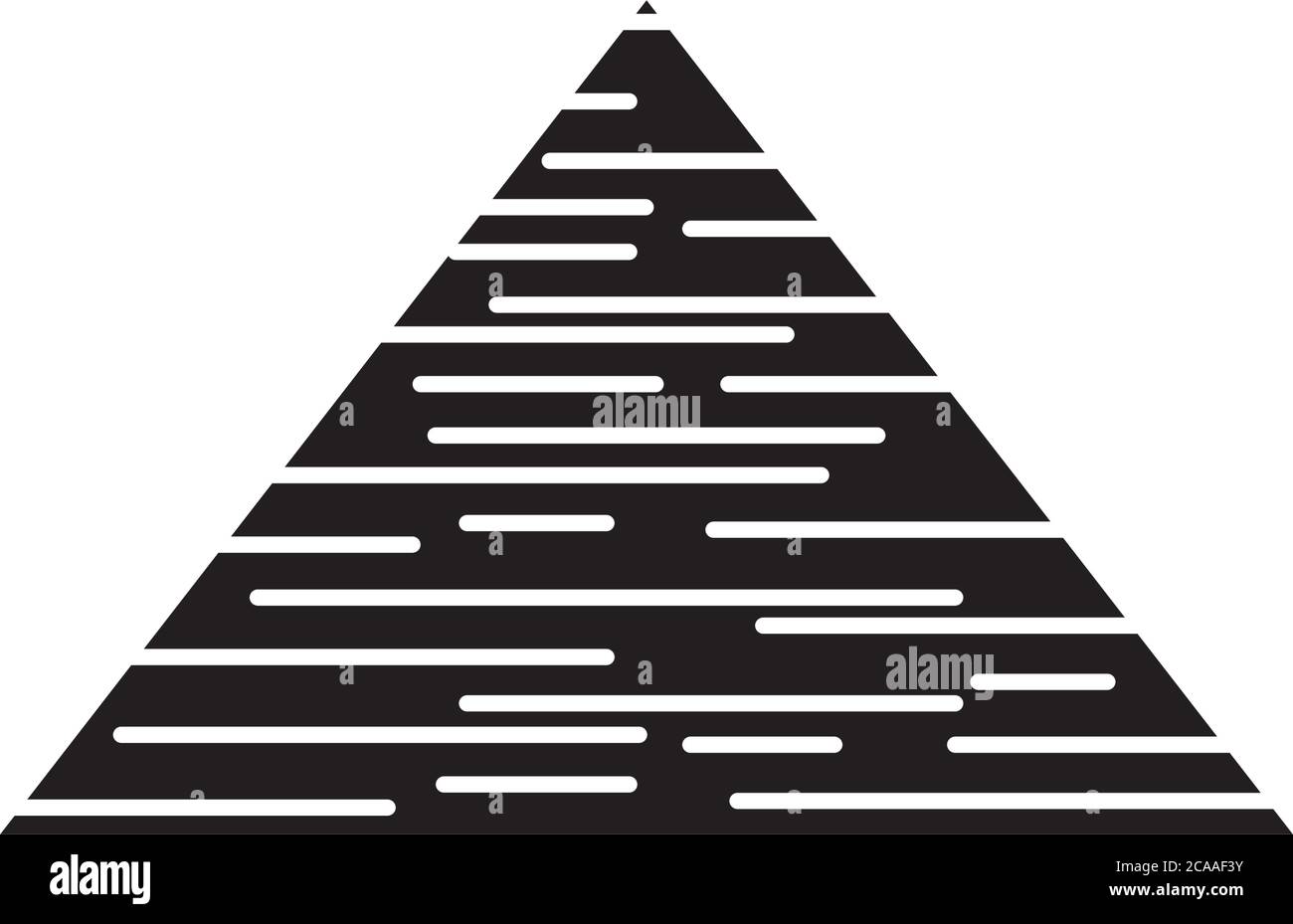 geometric shapes concept, triangle with striped abstract design over ...