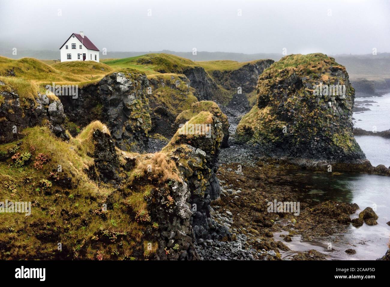 Iceland nature landscape on Arnarstapi Snaefellsnes. Travel photo of ...