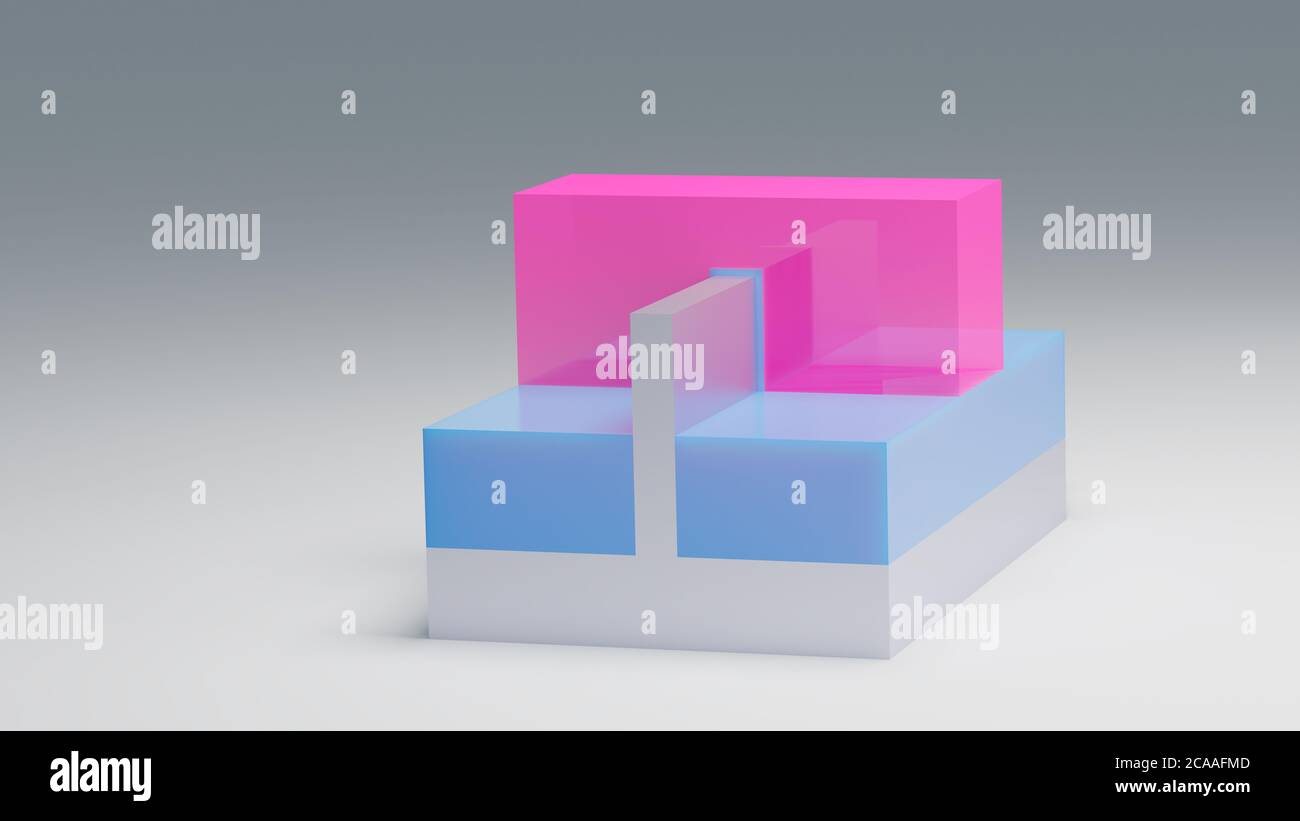 FINFET transistor 3D render. Fin FET transistor used for building ...