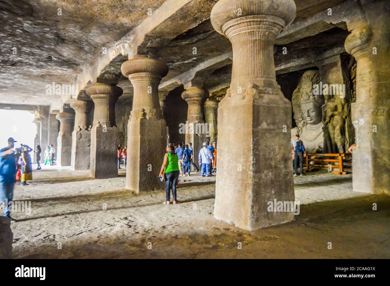 Elephant caves a famous landmark in Mumbai India on an Island in ...