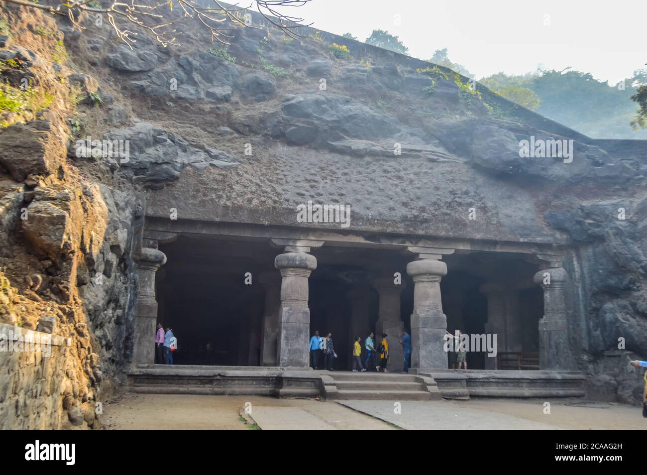 Elephant caves a famous landmark in Mumbai India on an Island in ...
