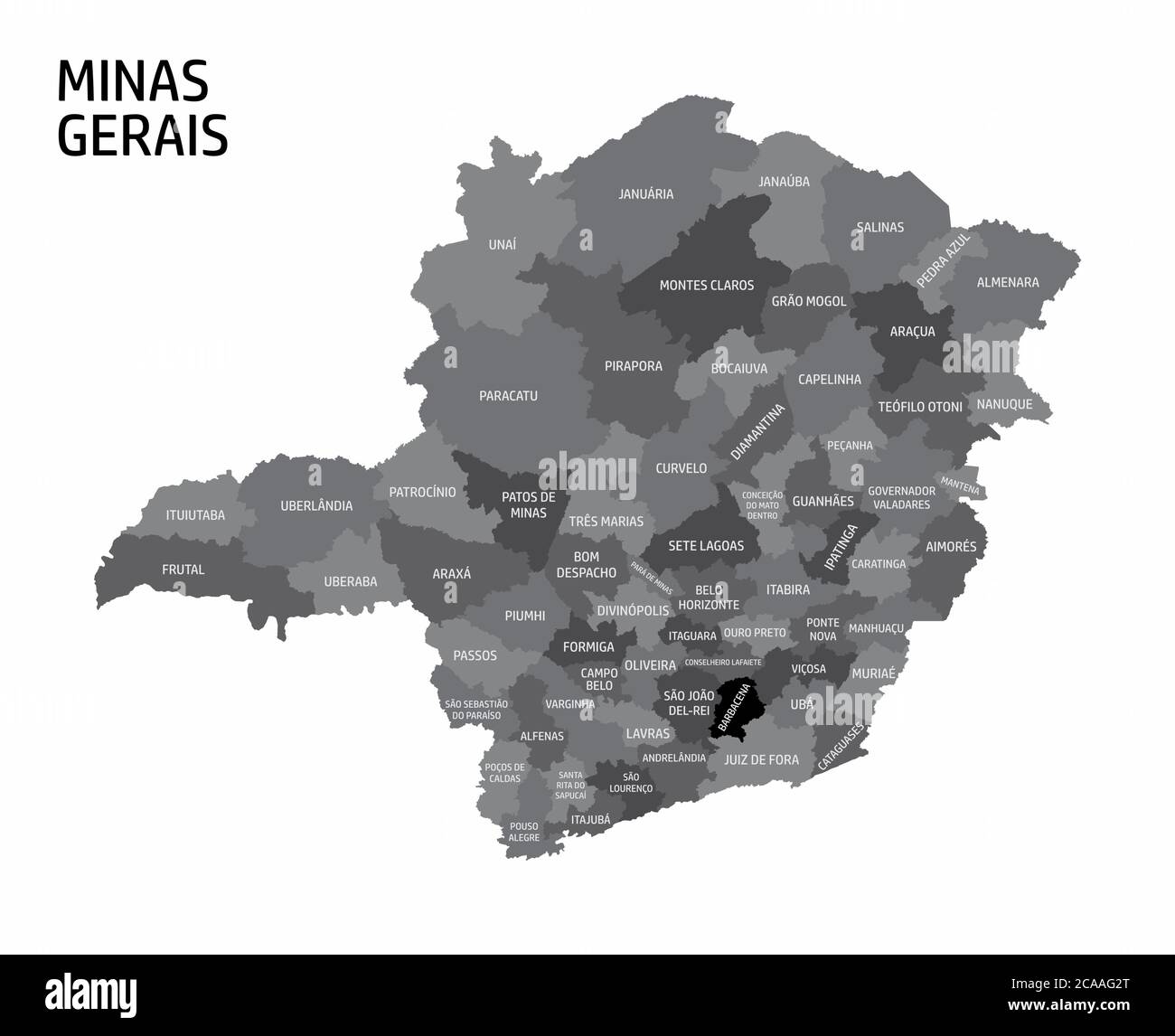 Map minas gerais Cut Out Stock Images & Pictures - Alamy