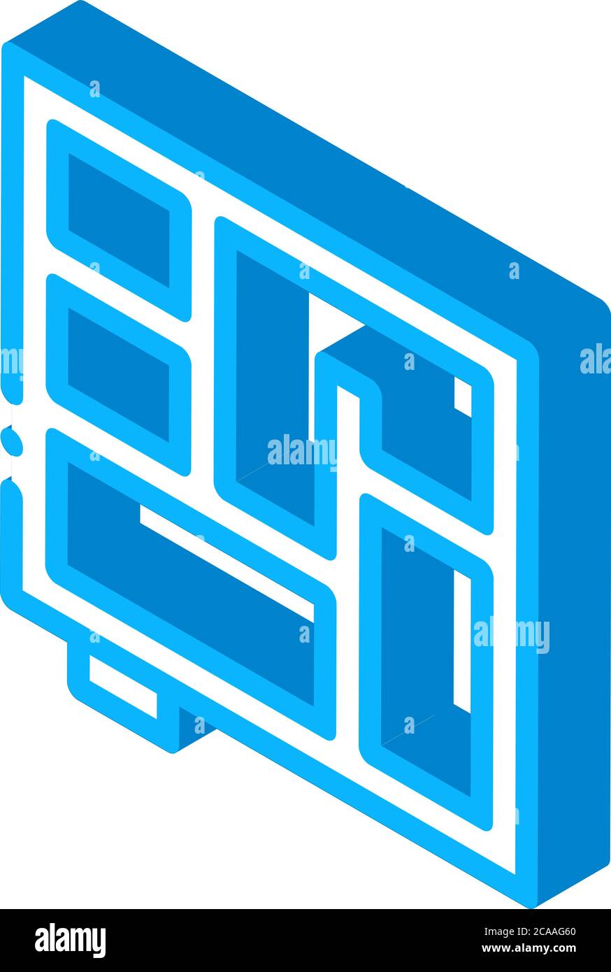foundation plan isometric icon vector illustration Stock Vector Image ...