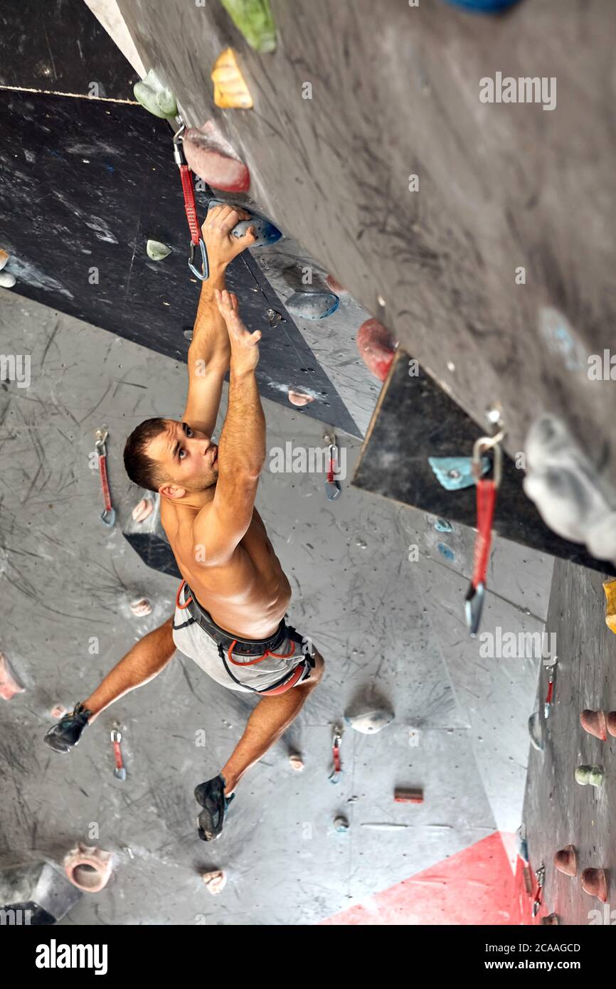 Extreme sport climbing muscles hi-res stock photography and images - Alamy