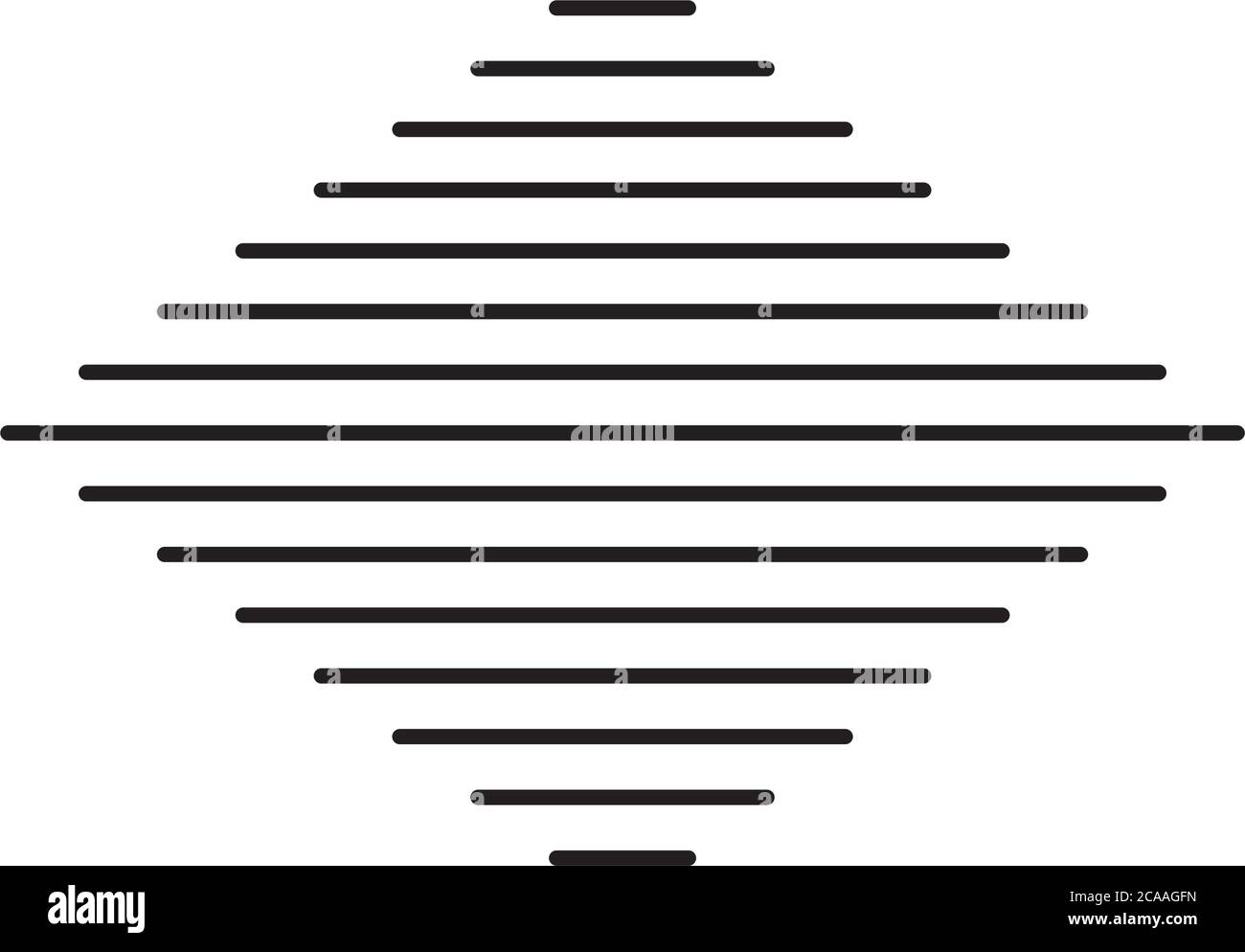 rhombus shape with striped design over white background, silhouette ...