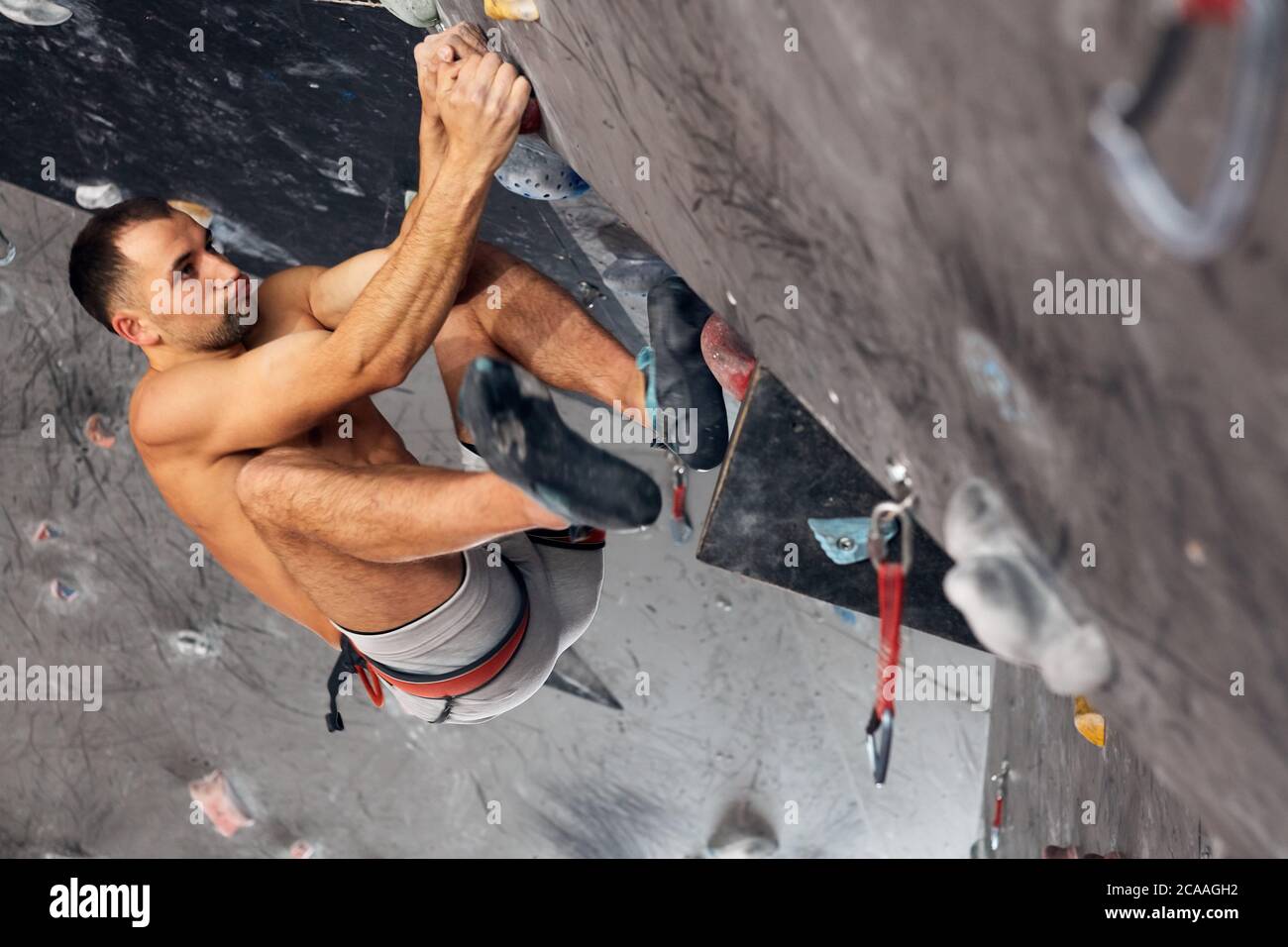 Extreme sport climbing muscles hi-res stock photography and images - Alamy