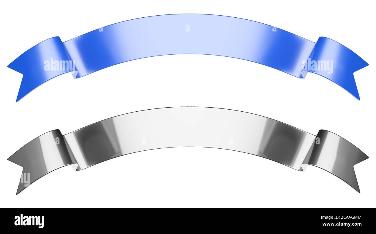 Gift ribbons set in arc shaped for your design. 3d illustration ...