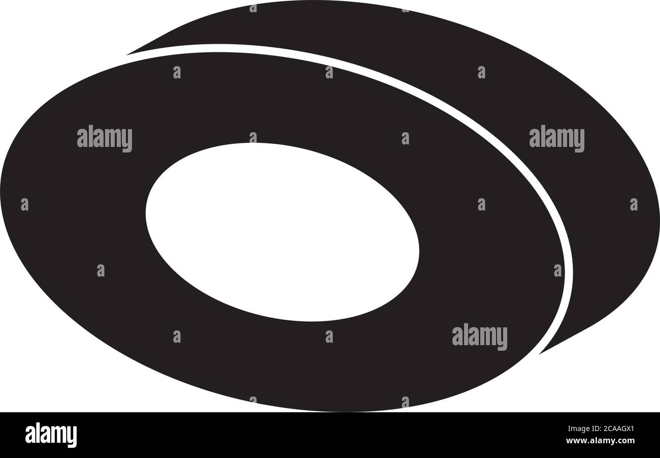 torus geometric shape icon over white background, silhouette style ...