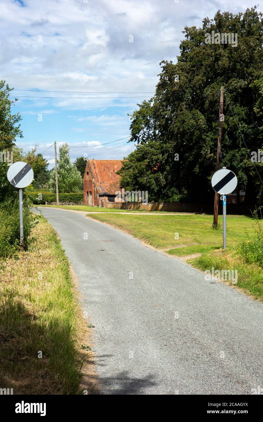 National speed limit signs, sign, end of speed limit sign Stock Photo ...