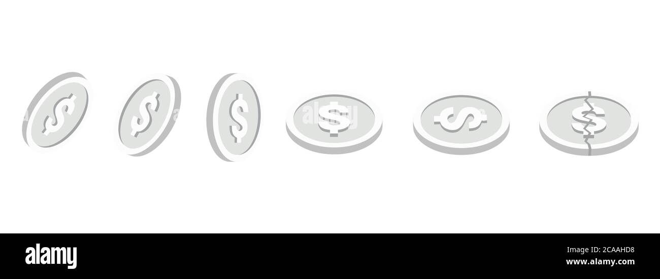 Silver dollar pile Stock Vector Images - Alamy