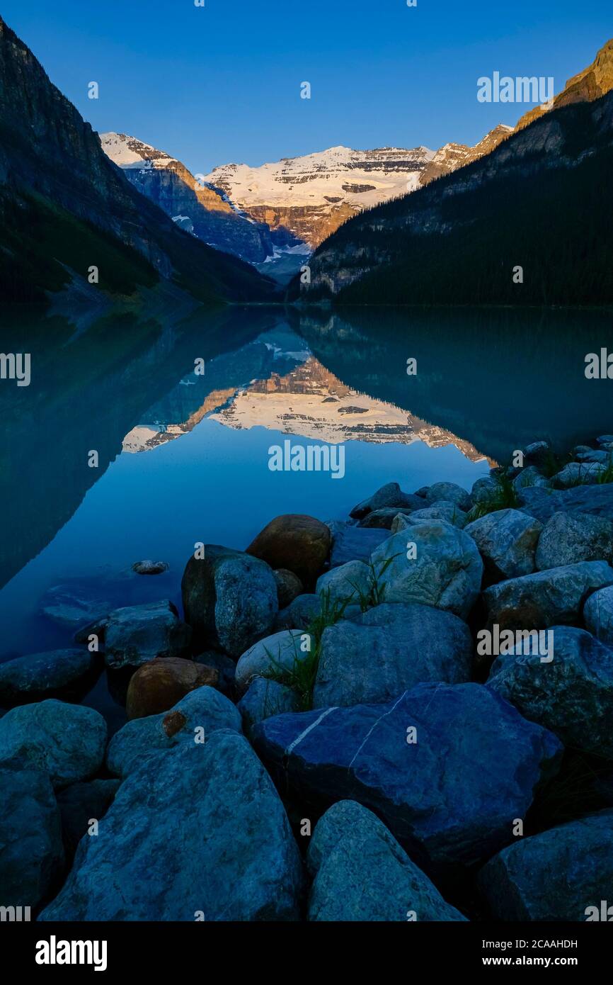 Victoria Glacier, Lake Louise, Banff National Park, Alberta Stock Photo ...