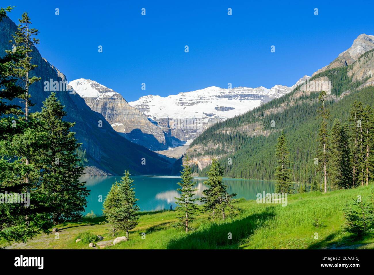 Victoria Glacier, Lake Louise, Banff National Park, Alberta Stock Photo ...