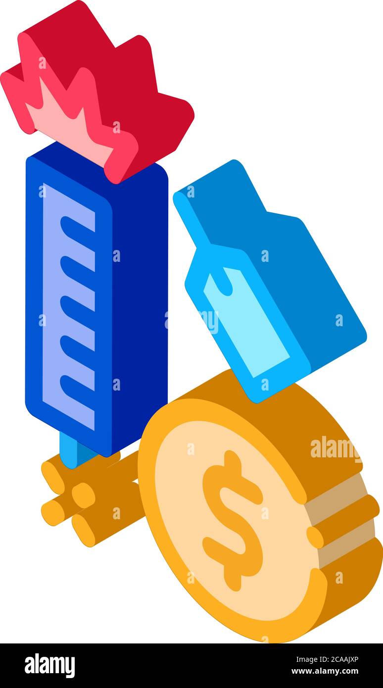 firework label price isometric icon vector illustration Stock Vector ...