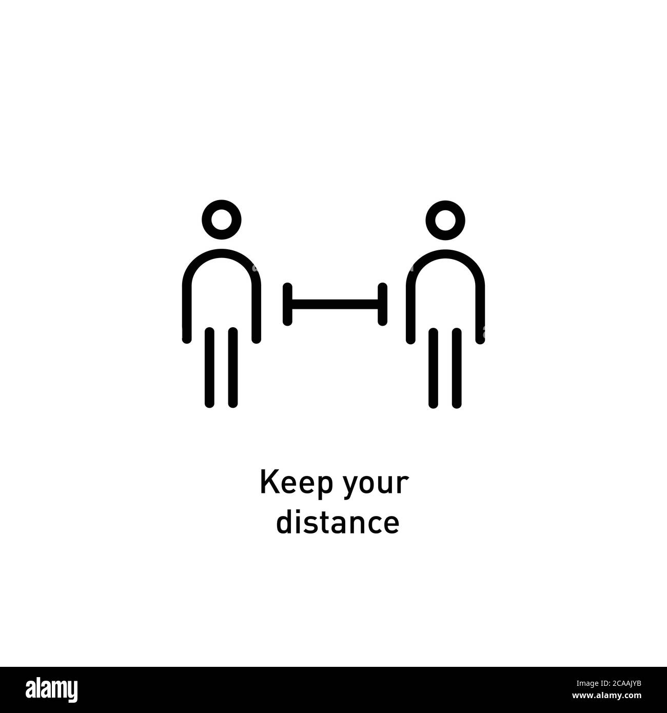 Social Distancing sign. Keep social distance. Keep the 1 meter distance ...