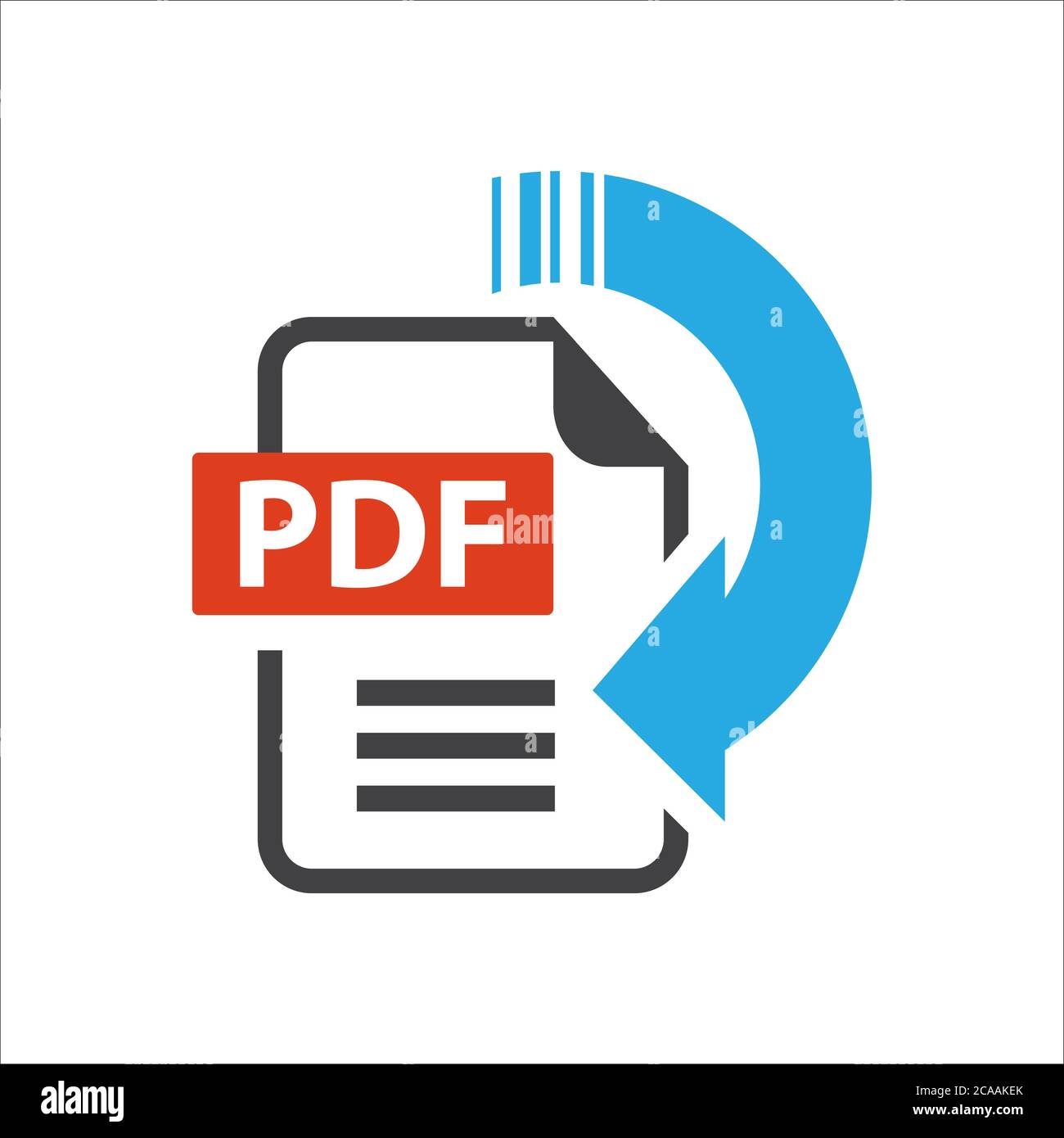 flat sign of pdf download icon button isolated on white background ...