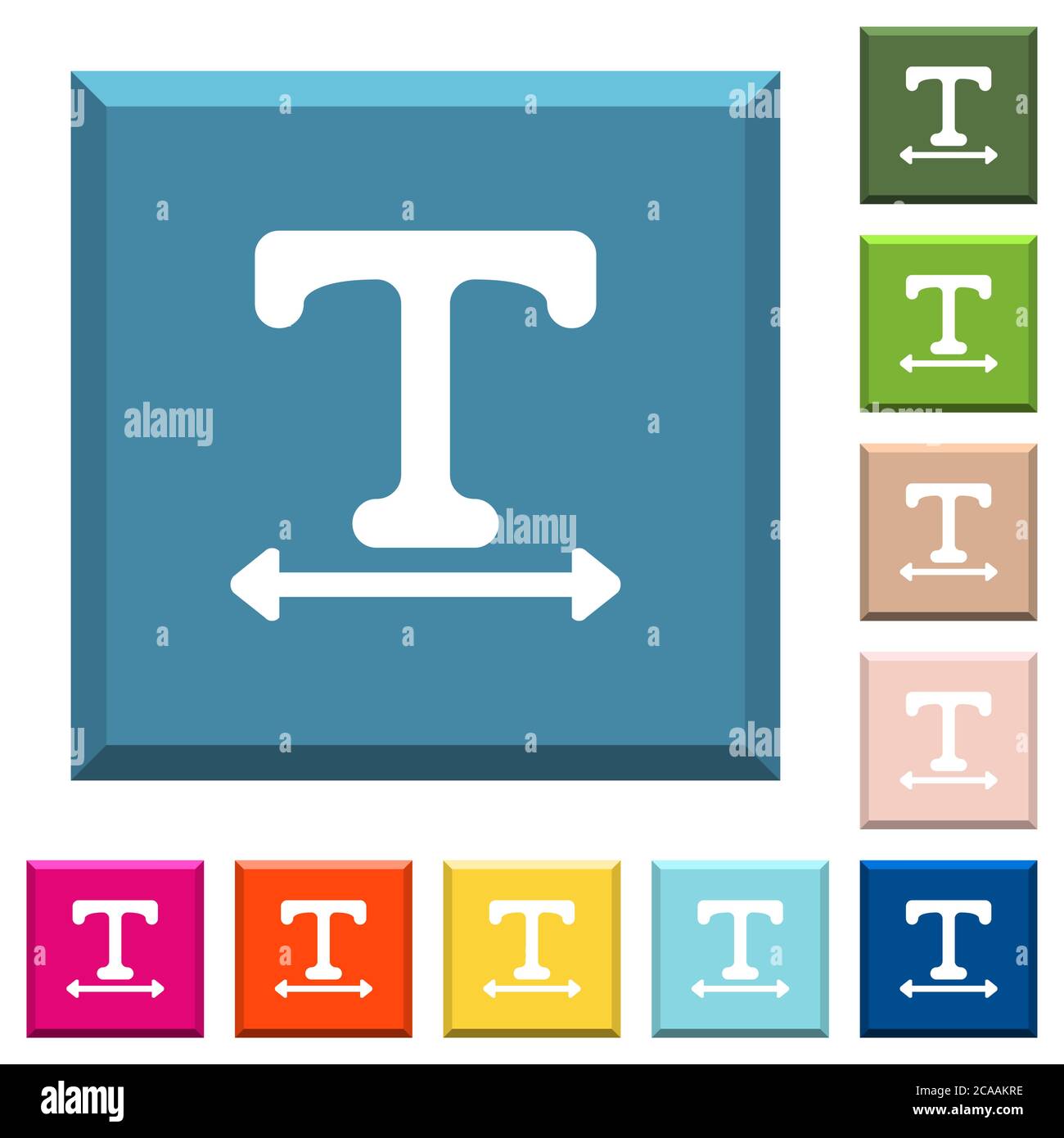 Adjust font width white icons on edged square buttons in various trendy ...