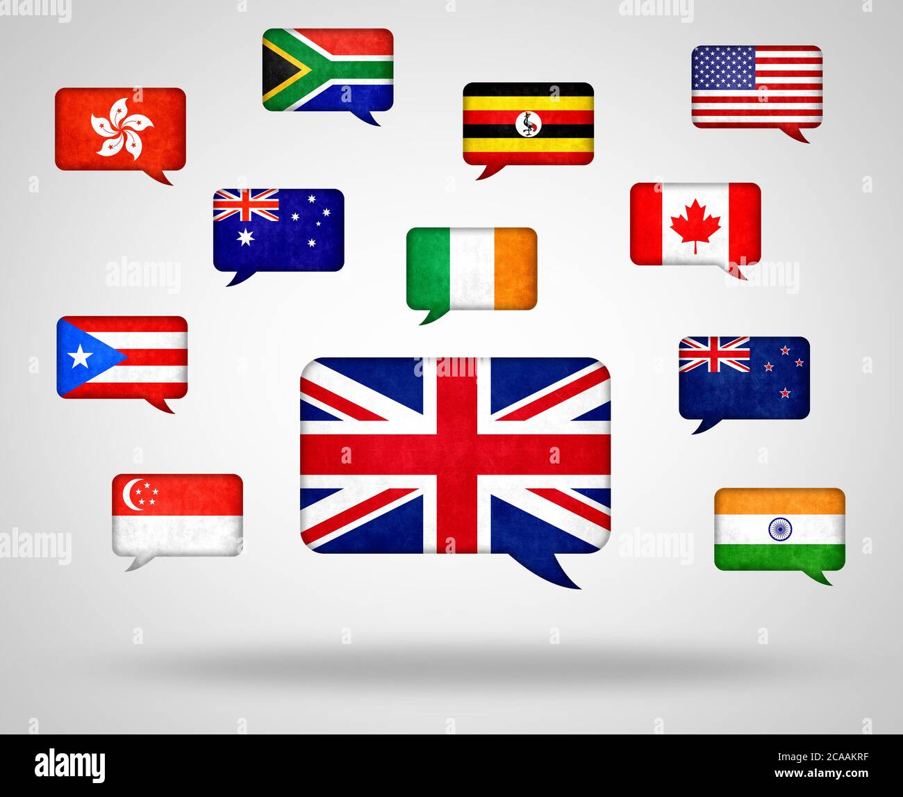 English language in the World - Different Countries with English as ...