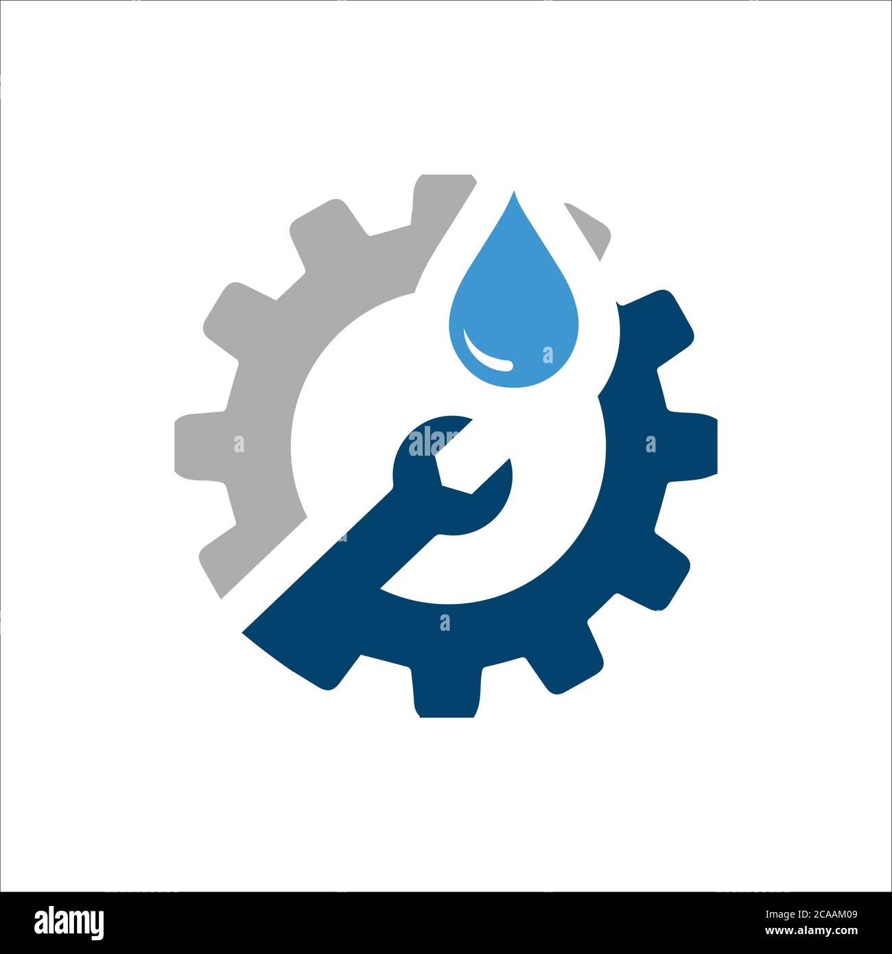 sanitary logo vector symbol icon of pipe and drop water in white ...