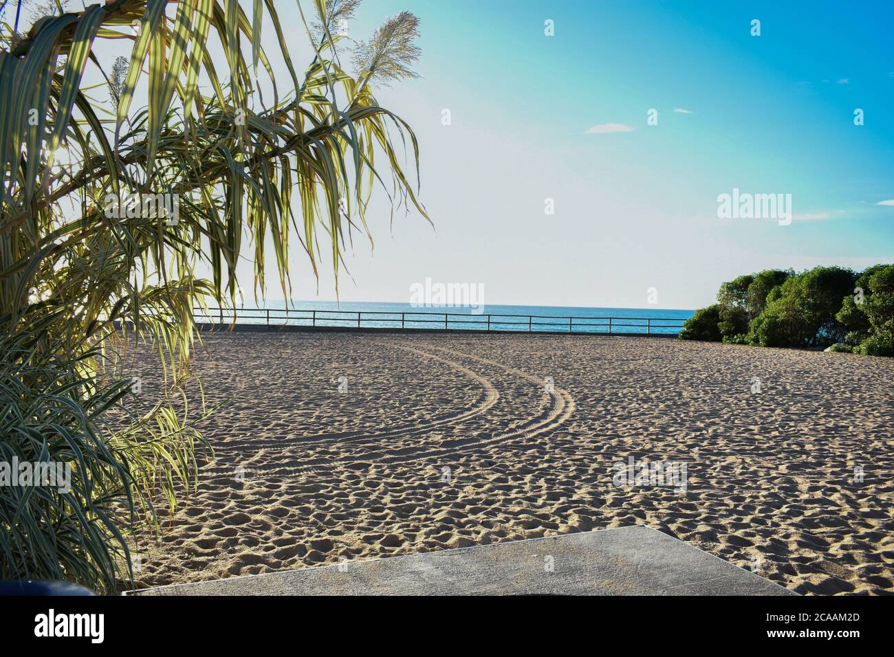 Mesmerizing shot of the beautiful tranquil beach Stock Photo - Alamy