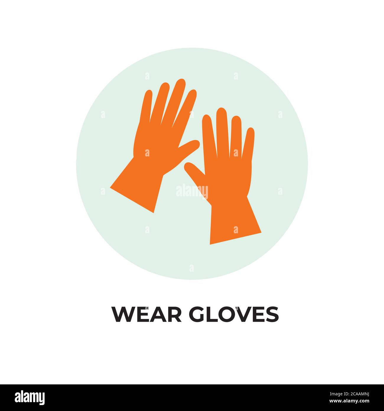 Wear gloves sign, Hands putting on protective gloves, Medical gloves ...