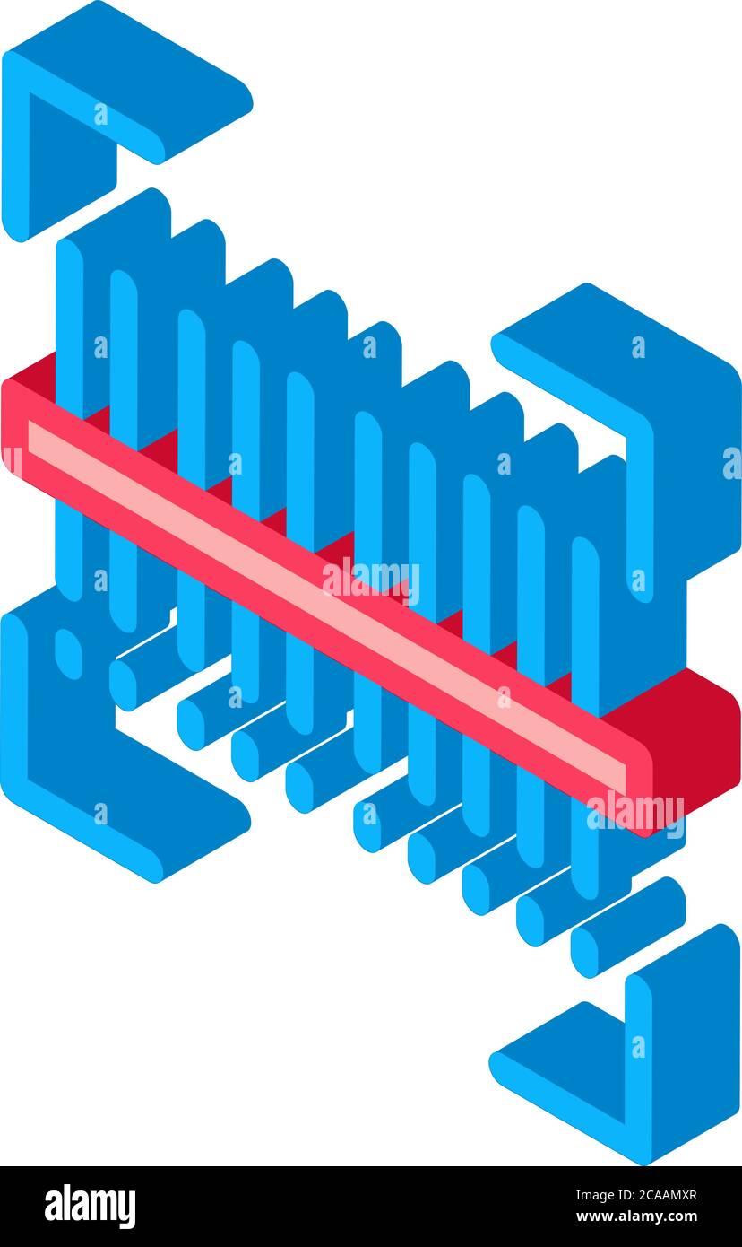 webshop scanning barcode isometric icon vector illustration Stock ...