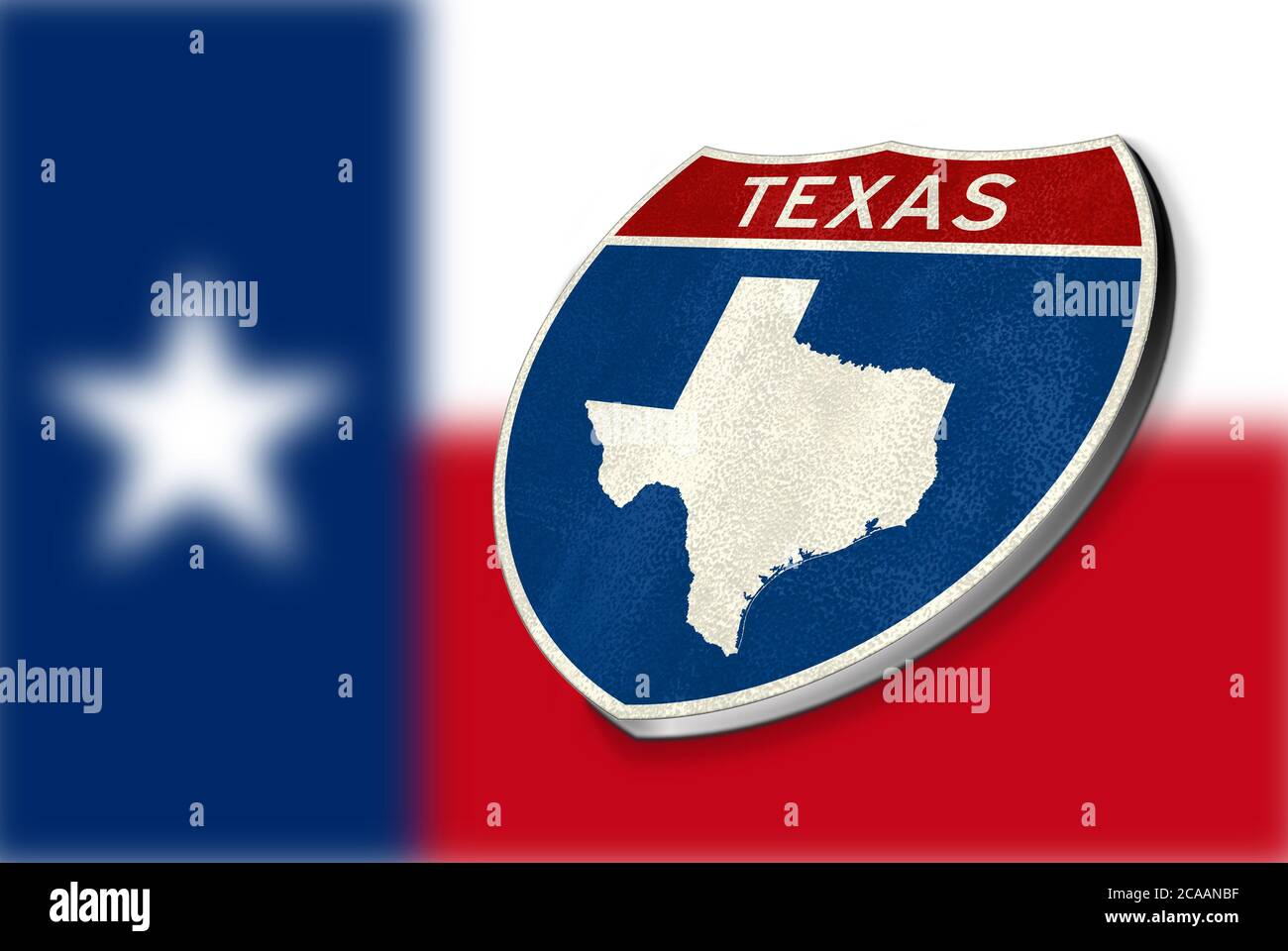 Flag of Texas with the state map symbol Stock Photo - Alamy