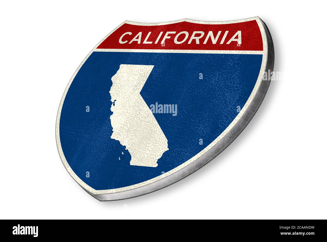 US State of California with the state map symbol Stock Photo - Alamy