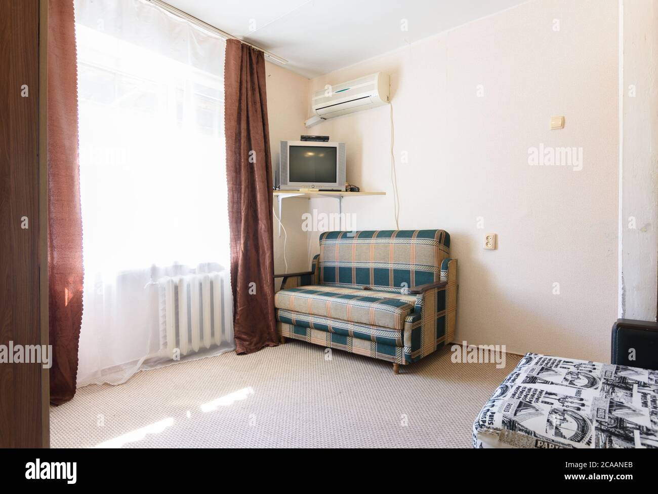 Anapa, Russia - June 25, 2020: The interior of a one-room apartment ...