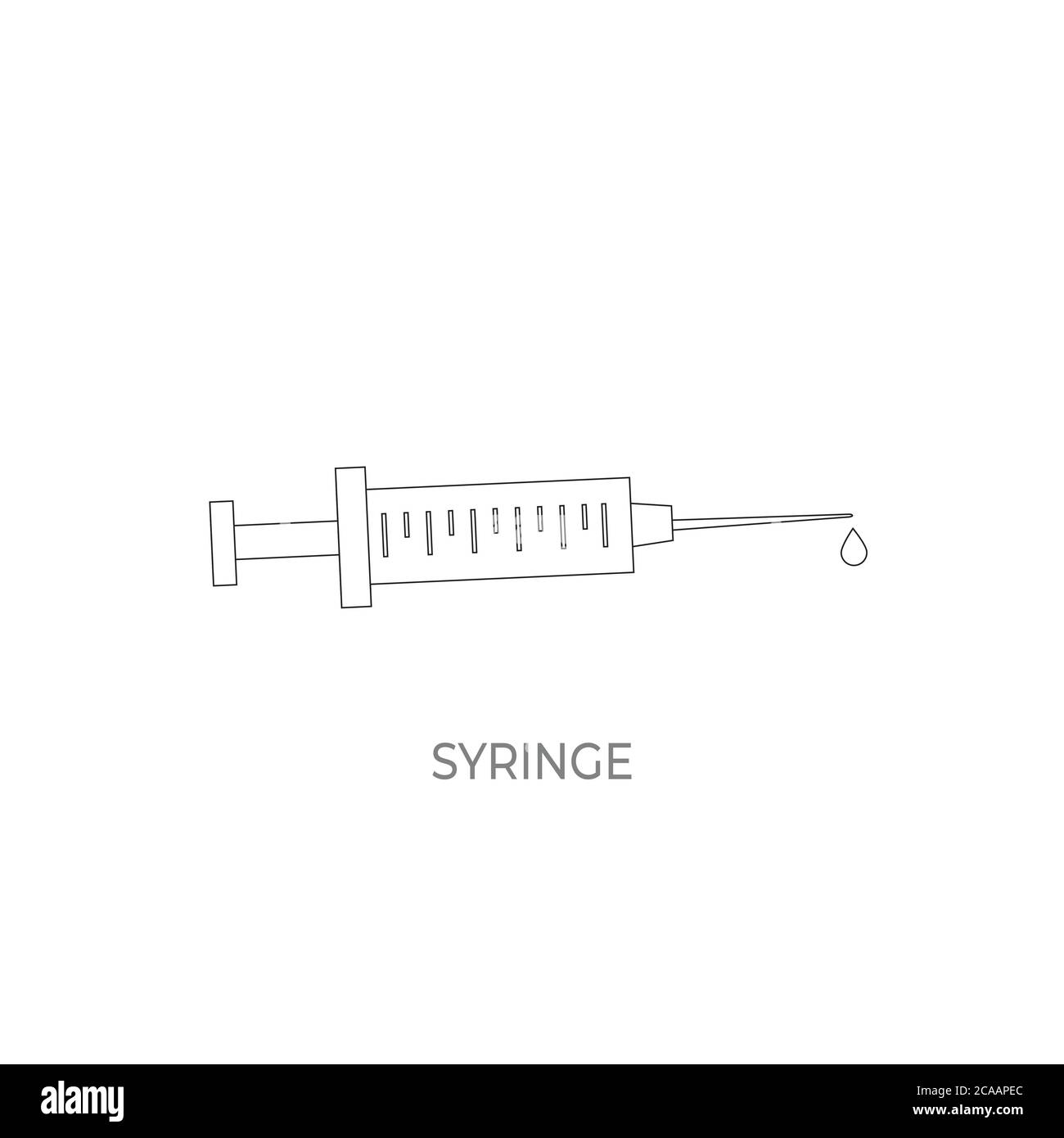 Syringe Icon Vector. Vector syringe icon for vaccine injection ...