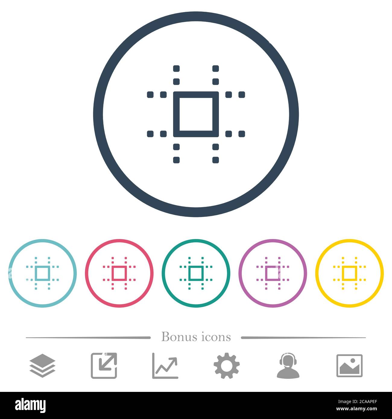 Snap to grid flat color icons in round outlines. 6 bonus icons included Stock Vector Image & Art ...