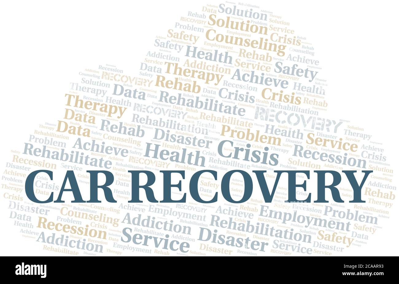 Car Recovery vector word cloud, made with the text only Stock Vector ...