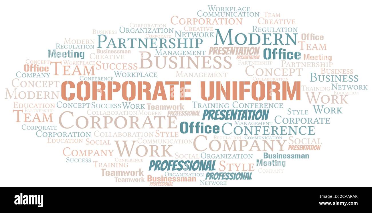 Corporate Uniform vector word cloud, made with the text only Stock ...