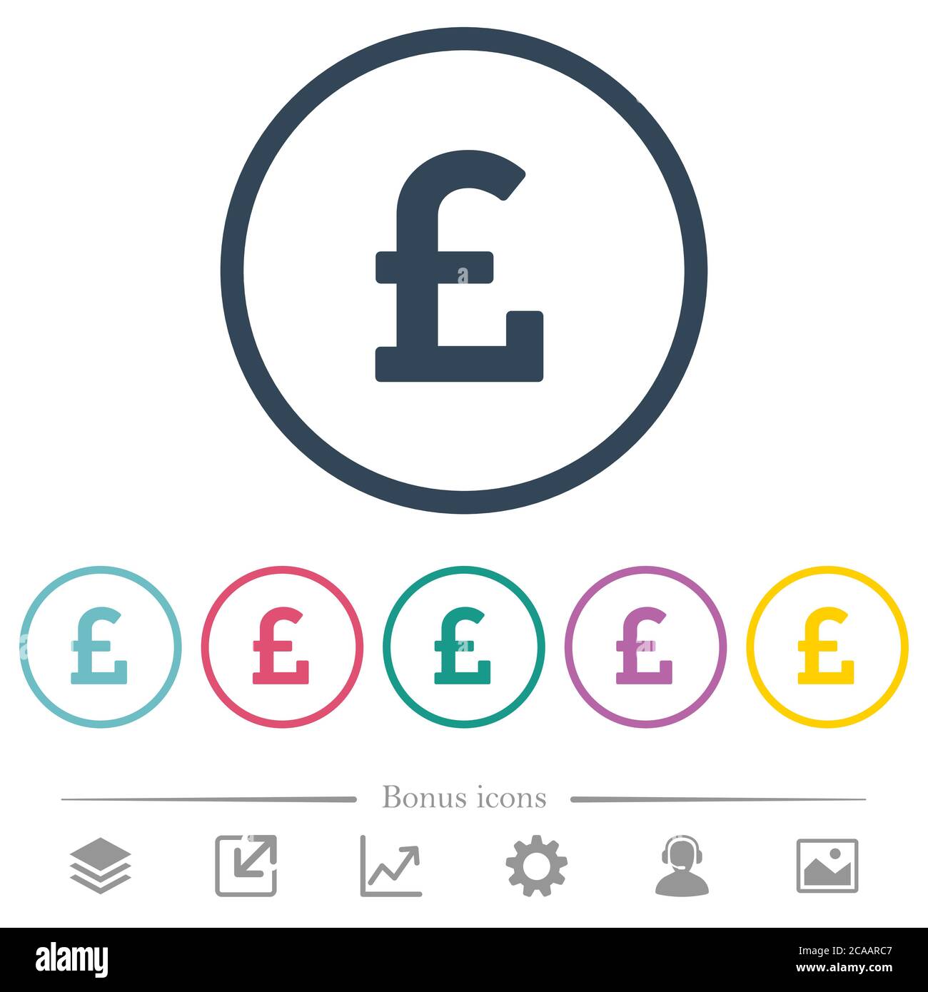 Pound sign flat color icons in round outlines. 6 bonus icons included ...
