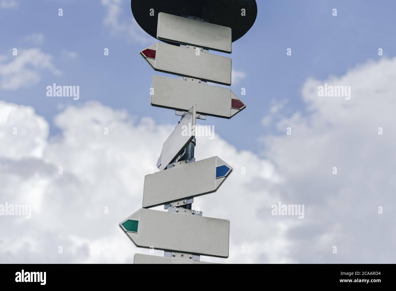 Trail sign or signpost Stock Photo - Alamy