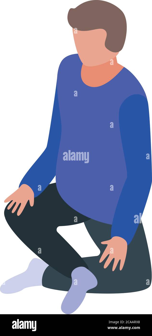 Meditation habit icon, isometric style Stock Vector Image & Art - Alamy