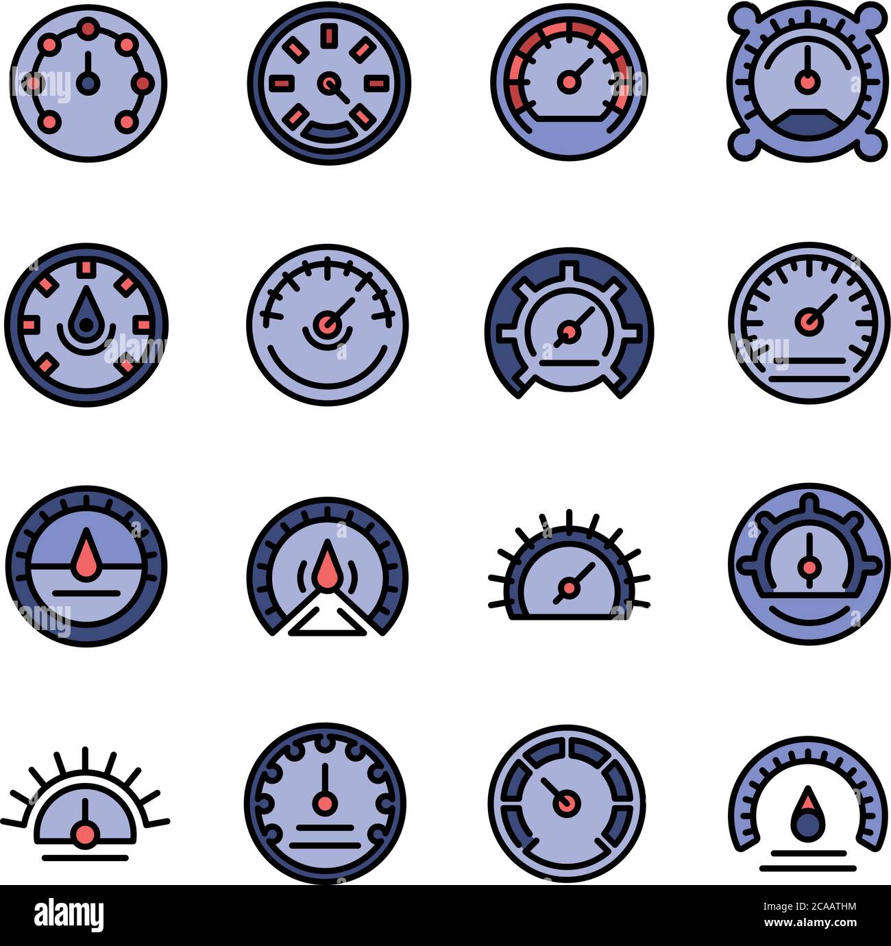 Barometer icons set vector flat Stock Vector Image & Art - Alamy