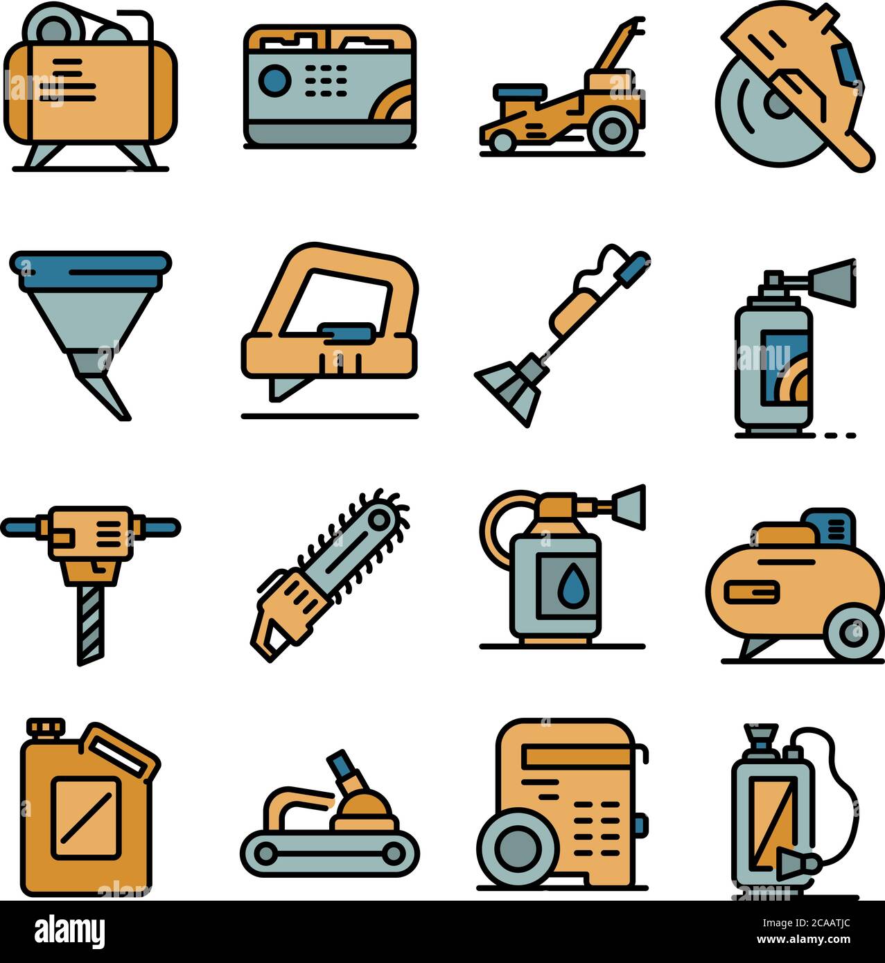 Gasoline tools icons set vector flat Stock Vector Image & Art - Alamy